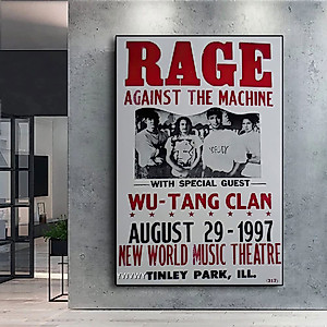 YWVWY The Machine Poster with Special Guest Music Art Wall Canvas Picture Print Modern Family Bedroom Decor Posters 12x18inch(30x45cm)