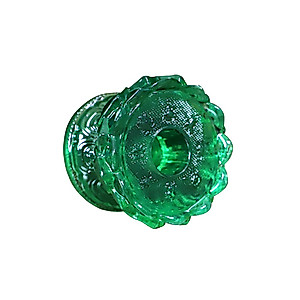 Hand Held Prayer Wheel Holder/Resin Lotus Shaped Hand Held Prayer Wheel Base Display Stand - Tibet Tibetan Buddhism Buddha Prayer Wheel Display Stand(NO Prayer Wheel) (Green)