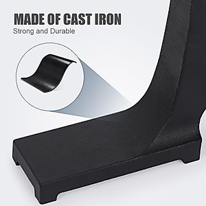 INNO STAGE Cast Iron Fireback Feet - Durable Fireplace Fireback Support for All Firebacks | Heavy-Duty Cast Iron Fireplace Feet, 1 Pair