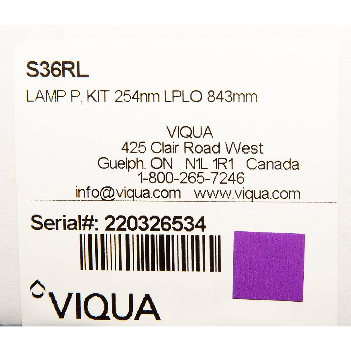 Viqua S36RL Replacement UV Lamp