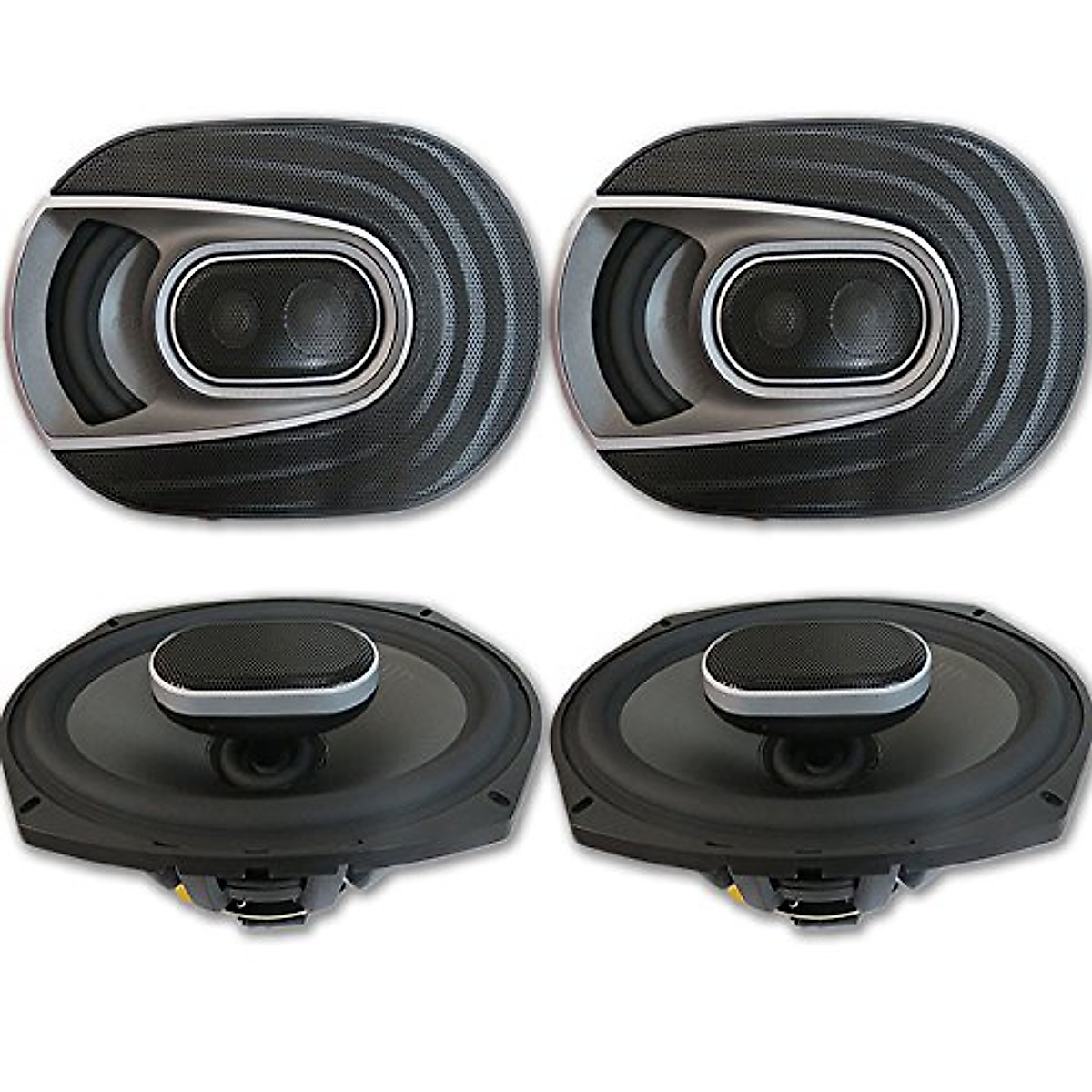 4 x Polk Audio MM 6x9 Inch 3-way Car Audio Boat Motorcycle Ultra Marine Speakers 6x9"