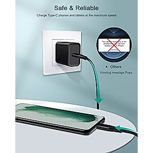 AILKIN 2 Pack Dual Port USB C Car Charger + 2Pack 6ft Fast Charging Type C to C Cable