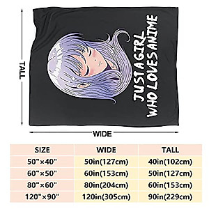 Yaoola Just A Girl Who Loves Laugh Flannel Blanket Soft Cozy for Kids Adults Throw Blanket Fit Couch Sofa Suitable for All Season 80"X60"for Adults