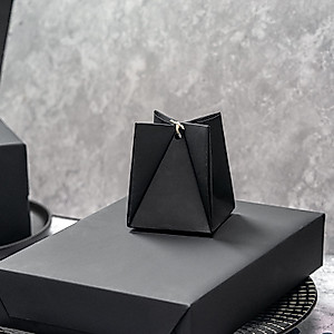 WRAPAHOLIC Black Wrapping Paper Roll - Mini Roll Silky Touch - 17 Inch X 16.5 Feet - Soild Color Design Perfect for Birthday, Holiday, Wedding, Baby Shower