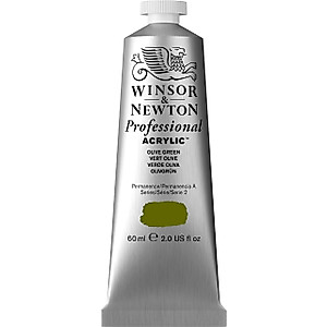 Winsor & Newton Professional Acrylic Paint, 60ml (2-oz) Tube, Olive Green