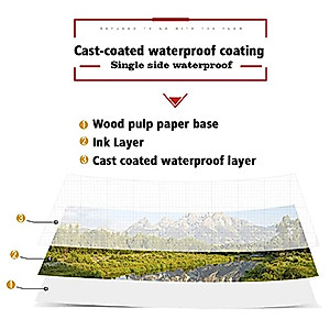 T6 500 Sheets 4x 6inch 4R High Glossy Photo Paper Waterproof Professional photographic Paper Works with Inkjet Printers 230gsm