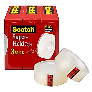 Scotch Super-Hold Tape, 3/4 in x 800 in, 3/Pack (700S3)