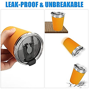 5Pack Kids Cups with Straws and Lids Spill Proof, 12oz Toddler Straw Cups with Colorful Silicone Sleeves, Unbreakable Stainless Steel Water Tumblers for Cold & Hot Drinks