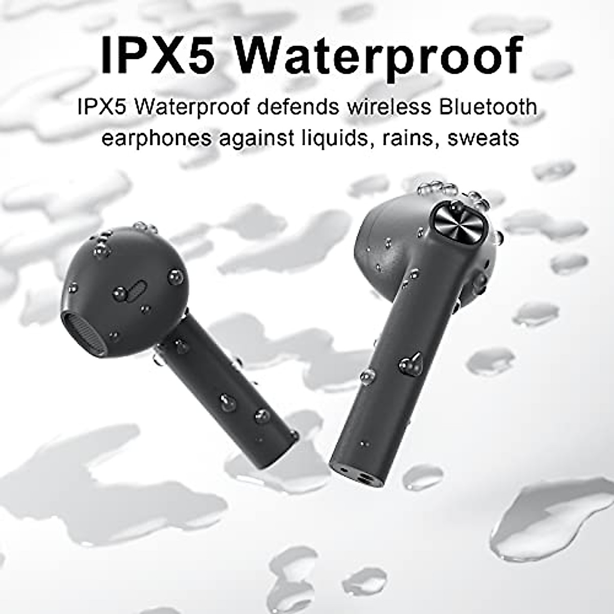 True Wireless Earbuds Bluetooth Earphones with Charging Case, Ipx5 Waterproof Ear Buds Wireless Bluetooth Earbuds Clear Call Built in Mic, 24 Hrs Compatible for iPhone Android Deep Bass Earbuds