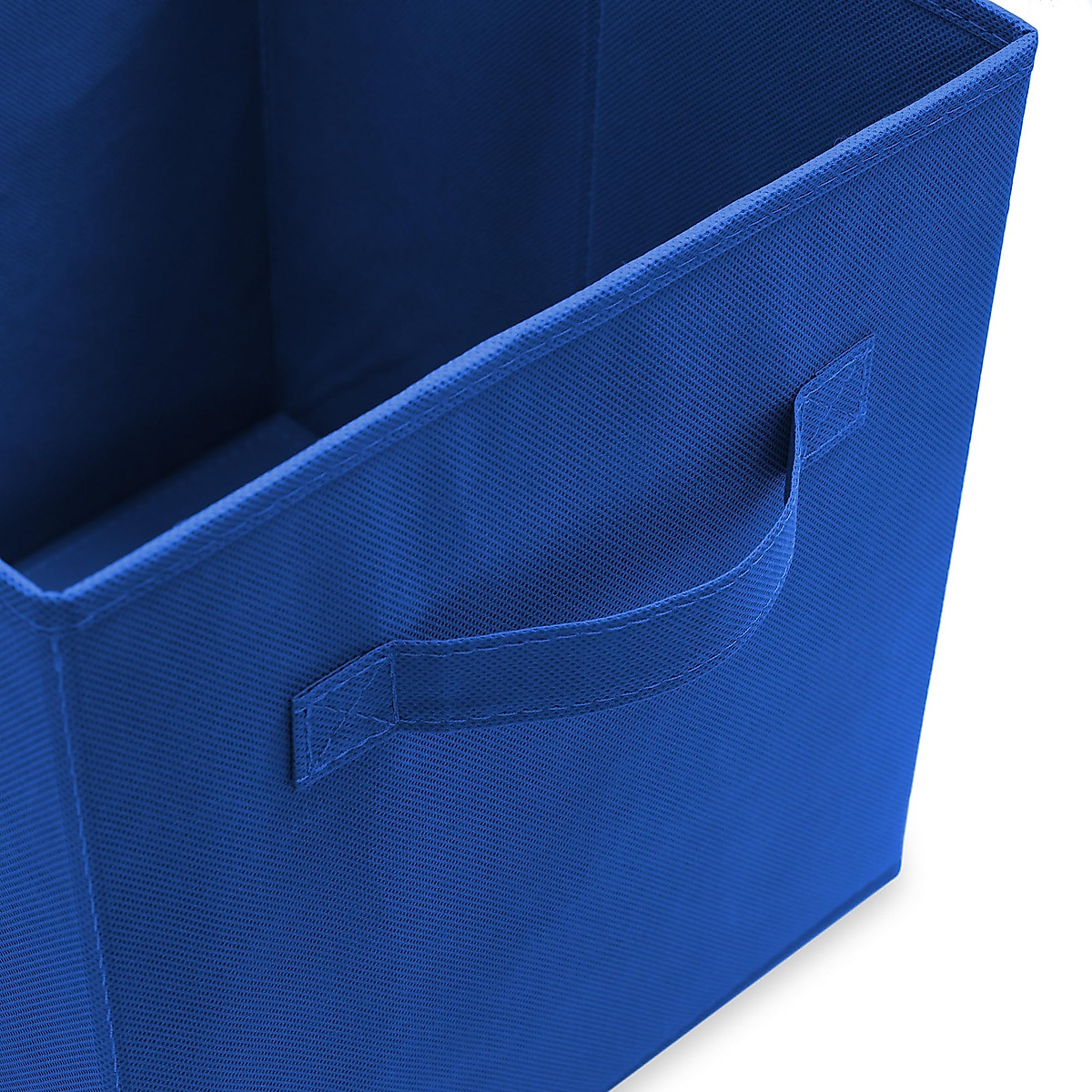 Casafield Set of 6 Collapsible Fabric Cube Storage Bins, Royal Blue - 11" Foldable Cloth Baskets for Shelves, Cubby Organizers & More