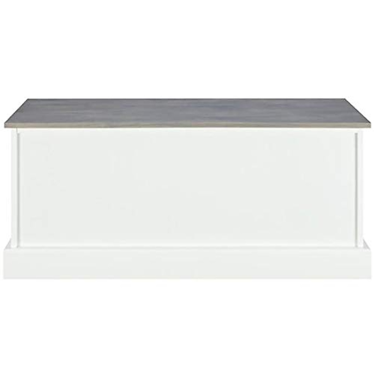 BOWERY HILL 6 Drawer Entryway Storage Cubby Bench in White and Gray