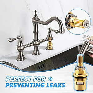 Cartridge for Kohler K-GP77005-RP & K-GP77006-RP Faucet Ceramic Valve, Hot and Cold Faucet Cartridge Replacement Parts, 2 Pack Ceramic Valve Replacement - Brass