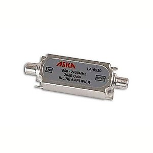 ASKA 20 dB In-Line Amplifier Satellite DBS LNB 2.5 GHz 950-2400 MHz Signal Amp