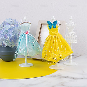 AUEAR, 5 Pack Dress Forms Cloth Gown Plastic Mannequin Display Support Holder Model Stand Accessories for Dresses