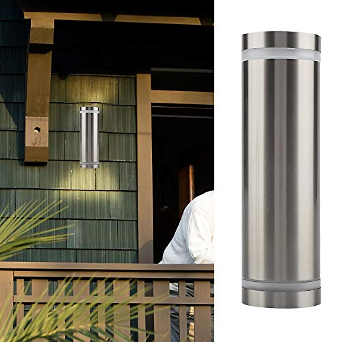 OhhGo 1Pc Up and Down Wall Light Indoor Outdoor Home Garden Lawn Decor Lamp LED Bulbs Included