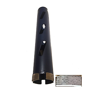 2 1/2" Laser Welded Dry Diamond Core Drill Bits for Cutting Concrete and Asphalt, 2 1/2" Diameter x 11" Length