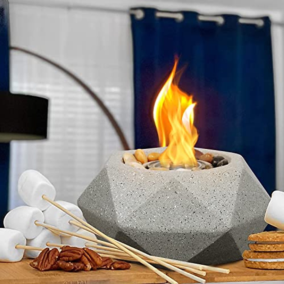 BPS Tabletop Fire Pit Portable Fireplace,Table Top Fire Bowl for Indoor and Outdoor