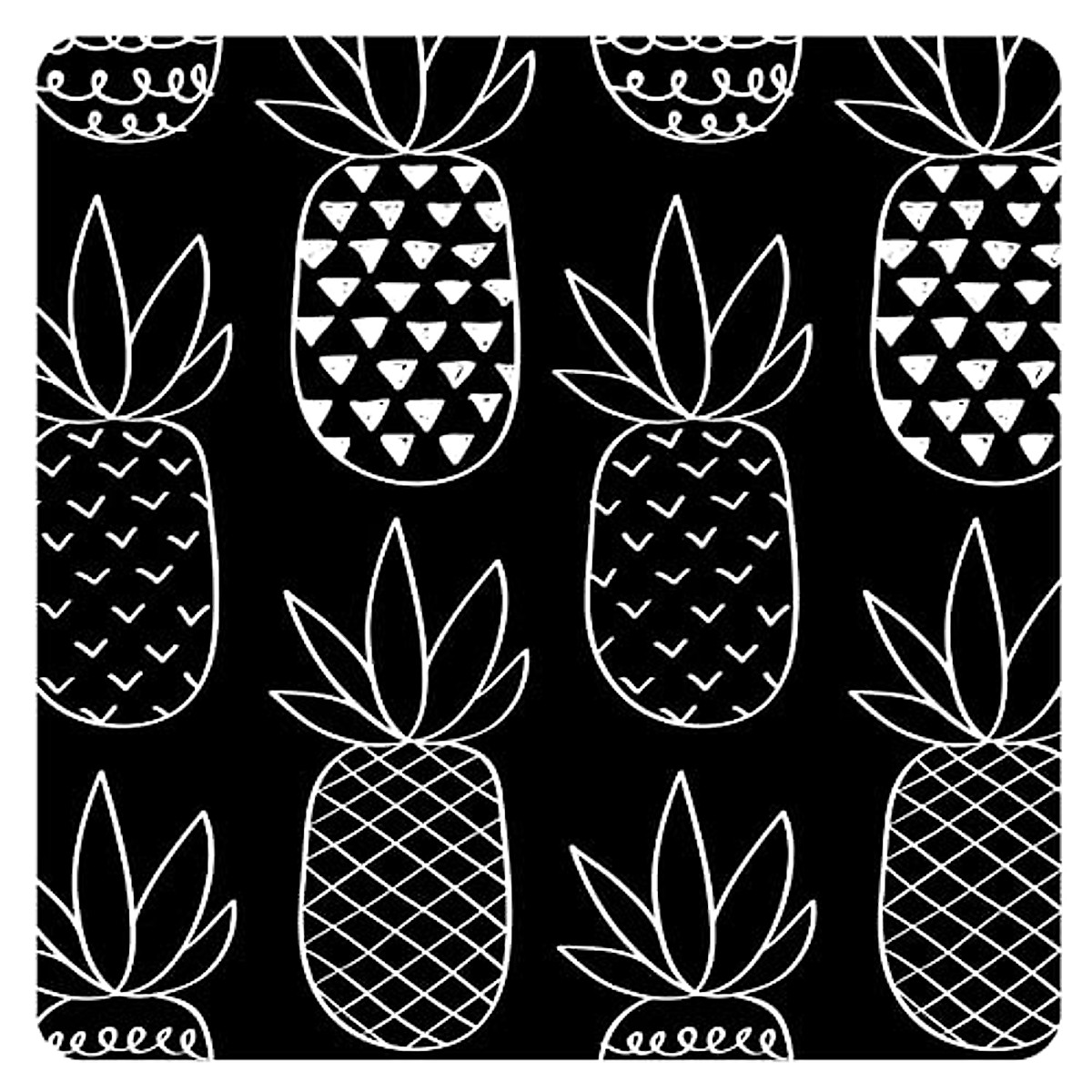 BapronBaby Pineapple Monochrome Bapron - Soft Waterproof Stain Resistant Bib - Machine Washable - 6m - 5yr - (Sz Baby/Toddler 6m-3T)