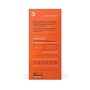 D’Addario Woodwinds - Rico Alto Sax Reeds - Reeds for Alto Saxophone - Alto Saxophone Reeds Crafted for Beginners, Students, Educators - Strength 3.0, 25-Pack
