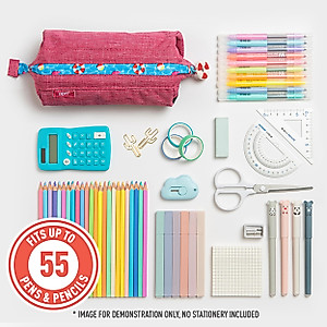 ZIPIT Lenny Pencil Case, Pink