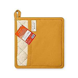 Full Circle Kind Collection Plant-Dyed Organic Cotton, Pot Holder, Turmeric