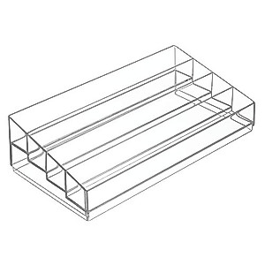 iDesign Tiered Cosmetics & Nail Polish Organizer, The Clarity Collection – 12.75 IN X 6.5IN X 3.75 IN, Clear