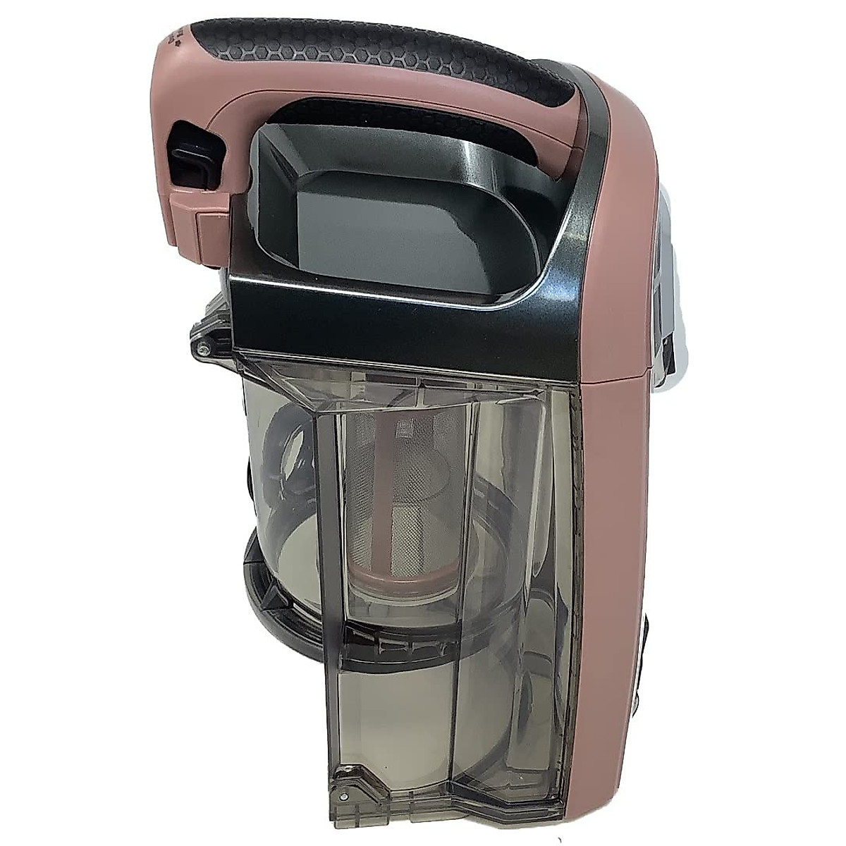 Shark Dust Cup Dirt Bin for Apex AX912 QU922Q QU922QBL QU922QPK QU922QRD QU922QRG DuoClean Self-Cleaning Upright Vacuum, Smokey Rose Clear and Black