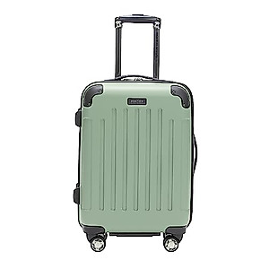 Kenneth Cole REACTION Renegade Luggage Expandable 8-Wheel Spinner Lightweight Hardside Suitcase, Seafoam, 20-Inch Carry On