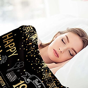 Kesidilo 50th Birthday Gifts for Women Men, 50th Birthday Gift Ideas for Mom Dad, 1973 Birthday Anniversary Decorations for Women, Turning 50 Years Old Throw Blanket 50" X 60"