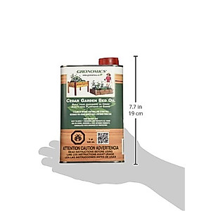 Gronomics GBO1Q Cedar Garden Bed Oil, 1-Quart