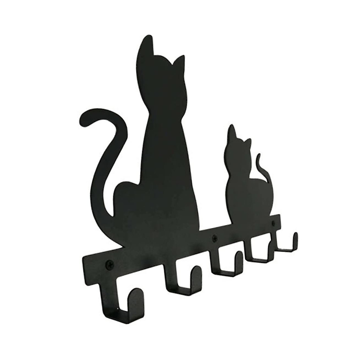 SEWOART 1pc Cat Towel Hook Black Coat Hooks Ceiling Hooks Heavy Duty Black Clothes Hangers Wall Shelf with Hooks Coat Rack Wall Mount with Shelf Cat Shaped Hooks Coat Hat Wall Hanger Key