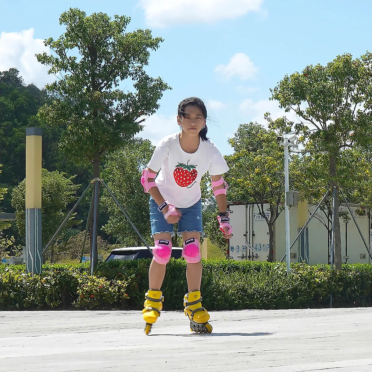 Youth/Kids Knee Pads Elbow Pads Wrist Guards Protective Gear Set for 3-15 Years Child Roller Skates, Skateboard, Cycling, Inline Skating, BMX Bike, Balance Bike, Scooter Riding and Other Outdoor Sports