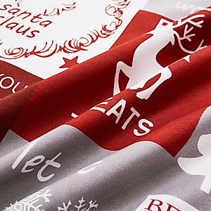 Vaulia Soft Microfiber Duvet Cover Set, Snowflake Pattern Christmas Holidays, Reversible Pattern Design White/Red Santa, King Size 3-Piece Set (1 Duvet Cover 2 Pillow Shams)