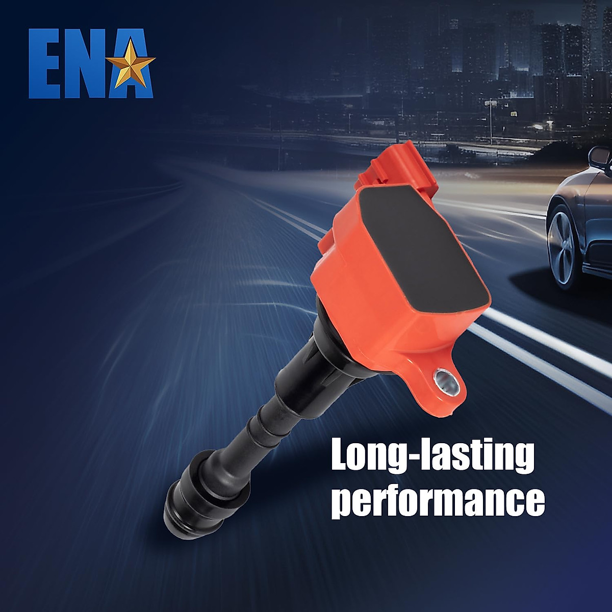 ENA Set of 6 Red Ignition Coil Pack and 6 Iridium Spark Plug Compatible with Infiniti Nissan FX35 G35 I35 M35 QX4 350Z Altima Maxima Murano NV2500 NV3500 Pathfinder Quest Xterra V6 Replace# UF349 4505