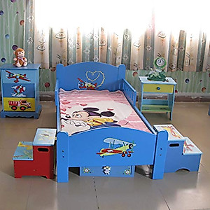 PENGJIE Folding Ladder Step Stool Wooden Step Ladder Stool with Storage Box Kids Stepping Stool Change Shoe Stool for Bath Kitchen