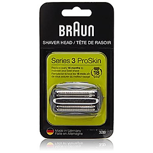 Braun Series 3 32B Foil & Cutter Replacement Head, Compatible with Models 3000s, 3010s, 3040s, 3050cc, 3070cc, 3080s, 3090cc (Packaging May Vary)