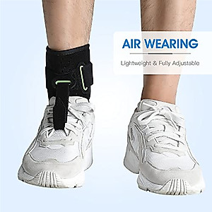 Adjustable Drop Foot Brace Foot Up Afo Brace Unisex Fits for Right /Left Foot Orthosis Ankle Brace Support, Improve Walking Gait, Effective Relieve Pain for Achilles Tendon