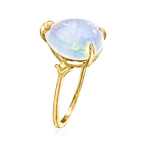 Ross-Simons Ethiopian Opal Fleur-De-Lis Ring in 14kt Yellow Gold. Size 9