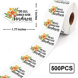 Do All Things with Kindness Cute Thank You Stickers, Small Business Online Retailers Stickers, Bakeries Packaging Stickers, Christmas, Thanksgiving Day, Birthday Party Favors Labels Gifts