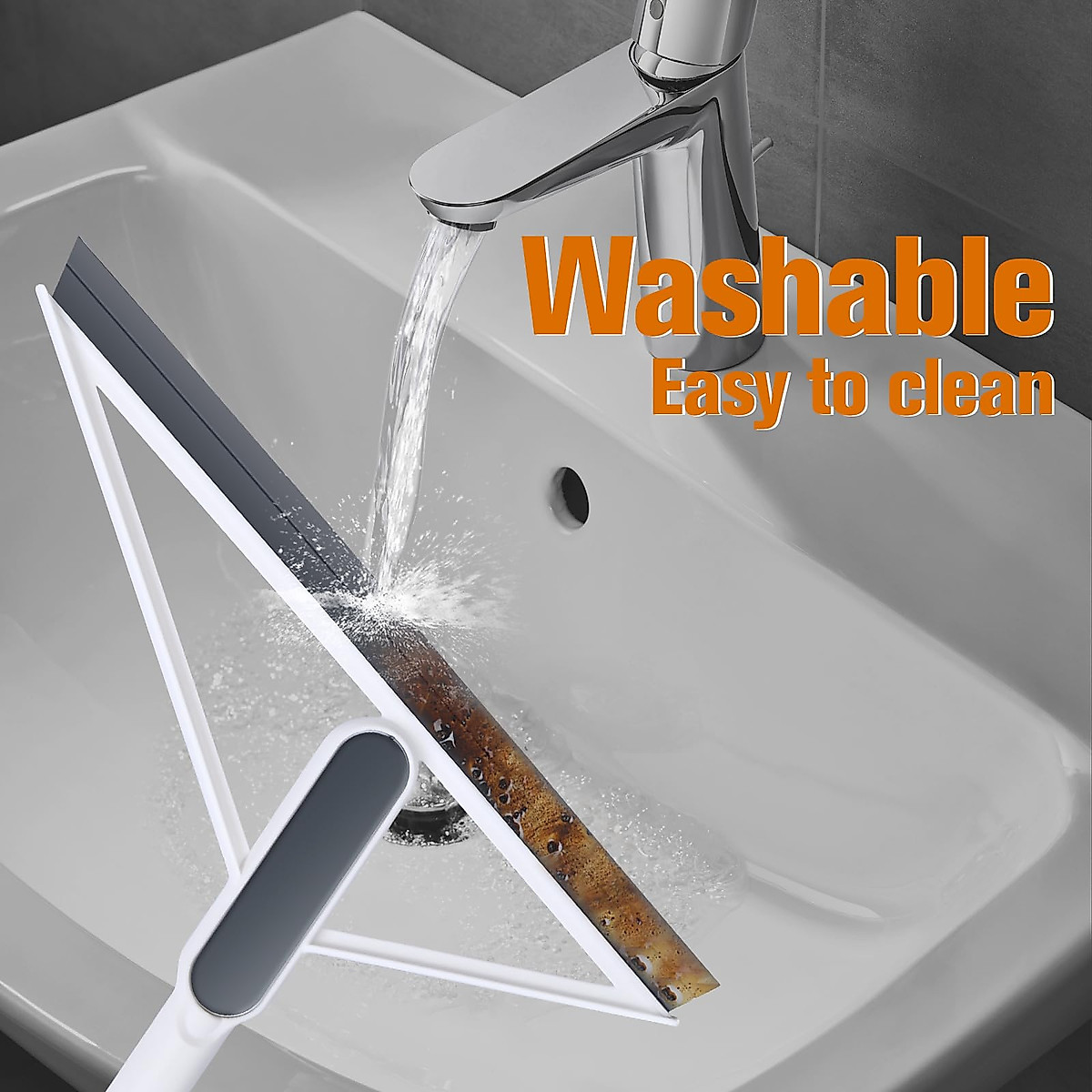 Multifunction Magic Broom,Squeegee Broom for Floor Silicone Broom for Bathroom, Window, Kitchen, Tile Cleaning Rubber Broom for Pet Hair