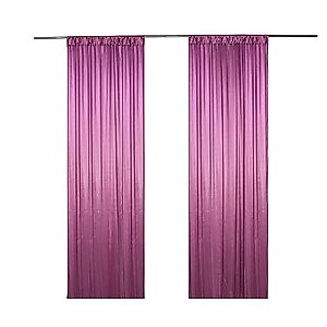SweetEasy 2packs 5ftx10ft Photography Backdrop Drapes Curtains Wedding Backdrop for Baby Shower Birthday Home Party Event Festival Restaurant Reception Arch Decoration (Deep Ruby)