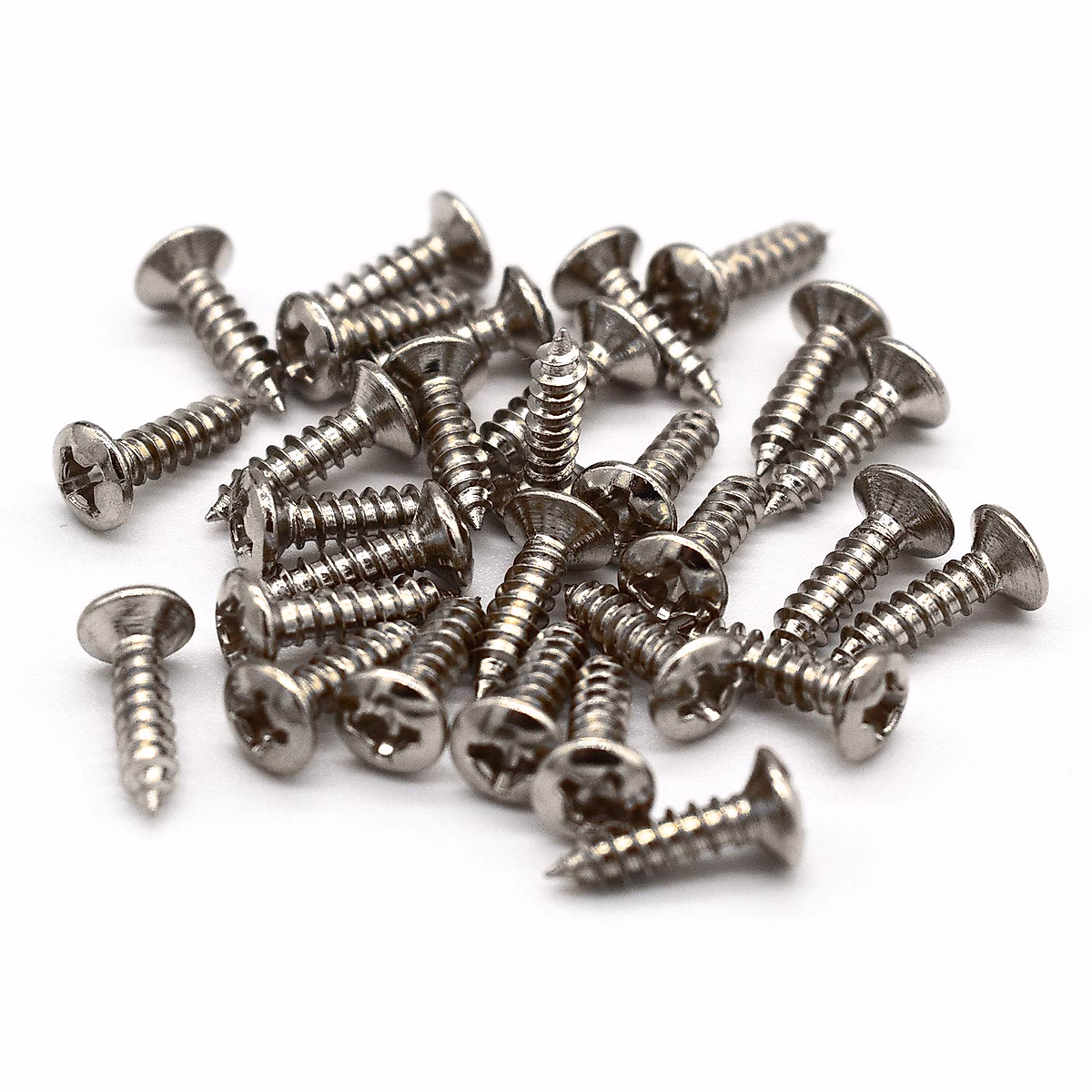 100 Pack #4 x 1/2 inch Stainless Steel Guitar Pickguard Screws Phillips for Fender Guitars Uncoated