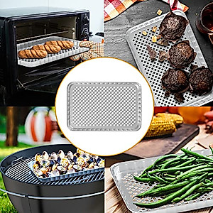 16.5 x 11.5 Inch Disposable Aluminum Foil Pans Use on BBQ or Indoor Hot Plate, Aluminum Sheet Pans for Cooking, Baking, Heating -Protect Cooking Grate Heavy Duty Grill Topper 10 Pack