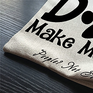 Smooffly Dogs Make Me Happy People Not So Much Funny Letter Black Waist Lumbar Cotton Linen Throw Pillow case Cushion Cover for Sofa Home Decorative Oblong 12x20 Inches