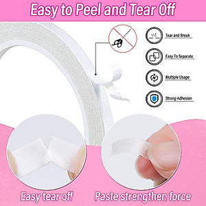 Double Sided Adhesive Tape for Crafts, Anezus 2 Rolls Double Sided Craft Sticky Tape for Scrapbooking, Card Making, Fastening, Decorations and Crafting