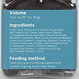 Doctor By Eyes Supplement for Dogs and Puppy – Tear Stain Remover Vision Support with Lutein & Omega-3 + Milk Thistle Duck Flavored Soft Chews - 82 oz (80g), 70 Brown…