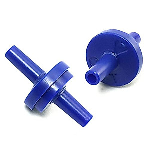 XMHF 10 Pcs Plastic Aquarium Non-Return Air Pump Check Valve Blue for Fish Tank
