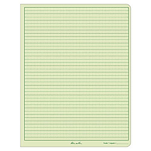 Rite in the Rain Weatherproof Hard Cover Notebook, 8 3/4" x 11 1/4", Green Cover, Universal Pattern (No. 970F-MX)
