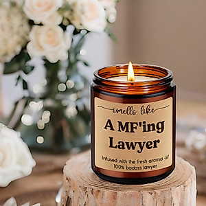 Miracu Badass Lawyer Candle, Lawyer Gifts for Women, Men - Funny Gifts for Law Students, Cool Gifts for Lawyers - Christmas, Law School Graduation Gifts, Future Lawyer Gifts, Law School Essentials
