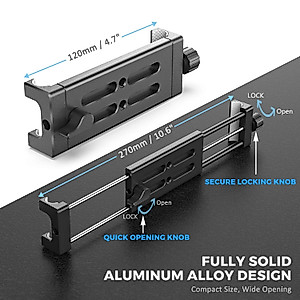 KDD iPad Tripod Mount Adapter with Ball Head, Fully Metal iPad Holder for Tripod, Phone Tablet Mount Stand Compatible with iPad Pro 12.9, iPad Air 2 3 4, iPad Mini, Galaxy Tab, iPhone (4-15”)